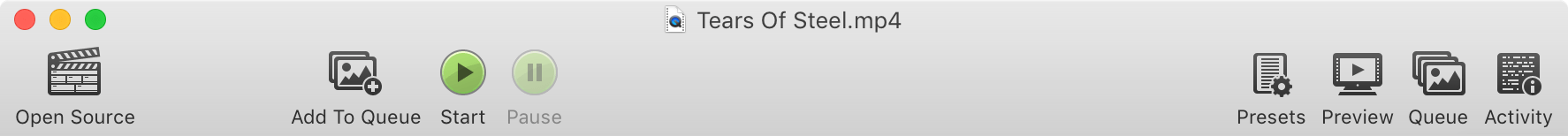 HandBrake Documentation — Starting encoding